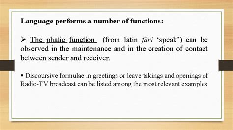 The Functions Of Language Jakobsons Functions Hallidays Metafunctions