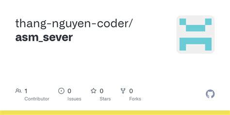 Github Thang Nguyen Coderasmsever