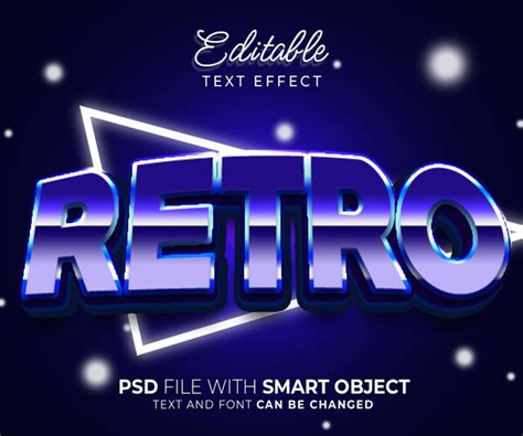 Artstation Retro Psd Fully Editable Text Effect Layer Style Psd Mockup Template Artworks
