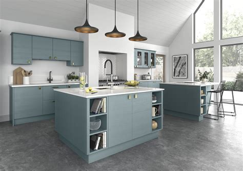 Slab Shown In Teal Mist Waterfalls Showroom