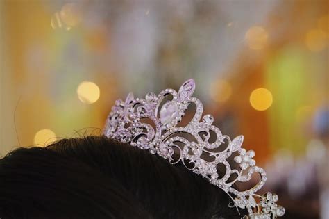 Premium Photo | Close-up of woman wearing tiara on head