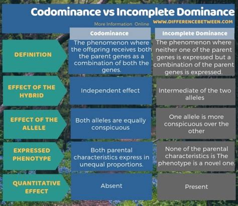 Difference Between Codominance And Incomplete Dominance Compare The Difference Between Similar