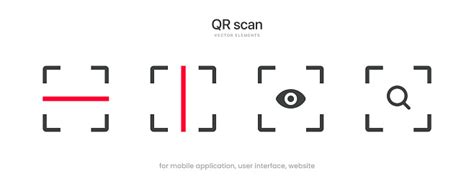 Qr 코드 아이콘 기호 기호를 스캔합니다 디지털 스캐닝 Qr 코드 템플릿 스마트 폰을위한 Qr 코드 스캔 모바일 앱 웹 사이트