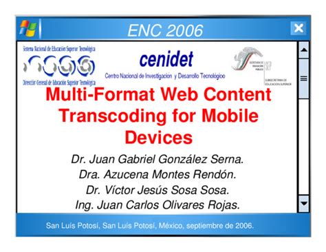 Pdf Multi Format Web Content Transcoding For Mobile Devices