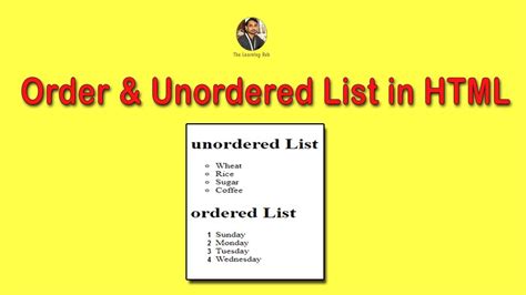 Order List And Unordered List In HTML HTML Bangla Tutorial Order