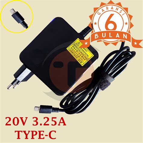 Jual Adaptor Charger Untuk Lenovo Thinkpad Yoga 20v 3 25a 65w Adlx65ydc2a Usb C Type C Square