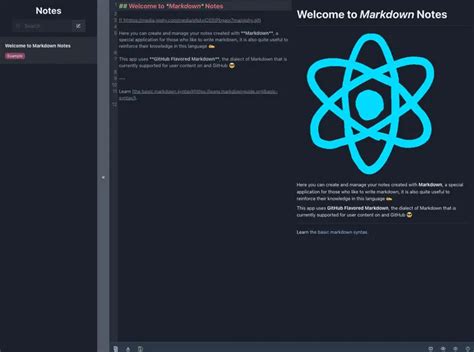 React Markdown Notes By Mxxsantiago A React Template Built At