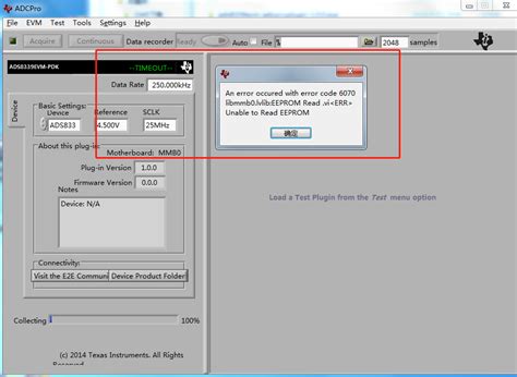 WEBENCH Tools ADS EVM PDK Fail To Connect The DSP With The ADC Pro Simulation Hardware