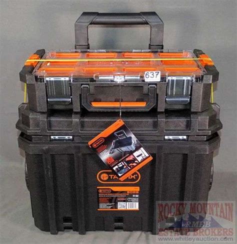 New Tactix 3 In 1 Modular Rolling Tool Box System With Telescoping Handle 2 Stacking Tool Boxes