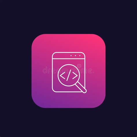 Code Review Software App Development Vector Icon Stock Vector