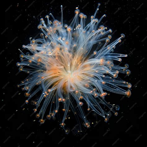 Premium Photo Jellyfish Isolated On Black Background High Resolution