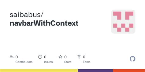 Github Saibabus Navbarwithcontext