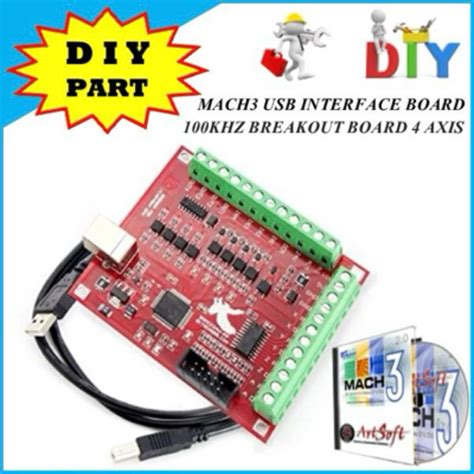 บอร์ด Mach3 Usb Interface Board Cnc Usb 4axis 100khz Controller Board