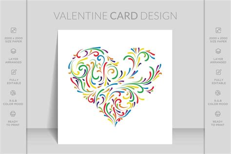 Happy Valentines Day Romance Greeting Card Perfect For Stickers