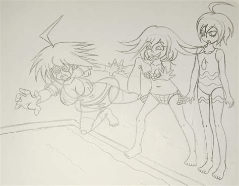 ☠️🖤☪️kokichi Shuichi And Keebo At The Pool ⚙️🔋🛸 Danganronpa Amino