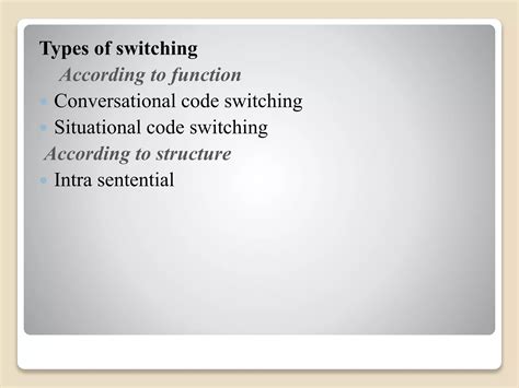 Code Switching Linguistic Ppt