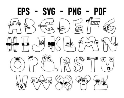 Complete Alphabet Lore Bundle Uppercase Lowercase And Number Eps Svg