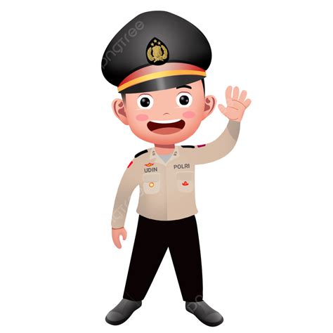 รูปตำรวจ Chibi ทักทาย Png ตำรวจ สวัสดี อินโดนีเซียภาพ Png และ Psd สำหรับดาวน์โหลดฟรี