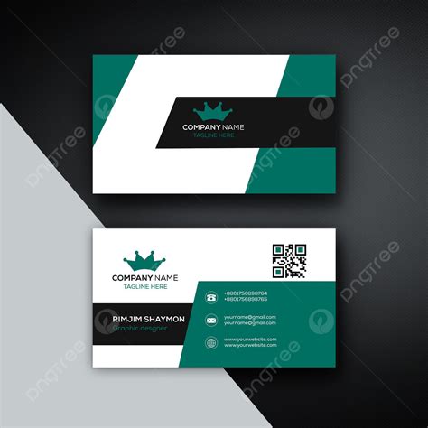 White And Black Business Card Design Template Template Download On Pngtree