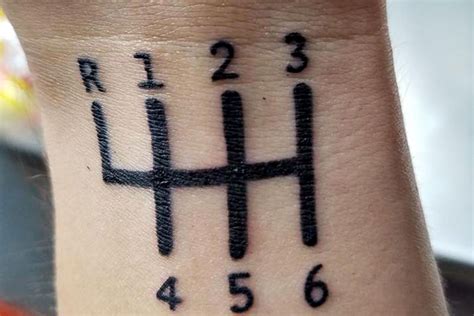 Gear Shift Pattern Tattoo At Julia Bell Blog