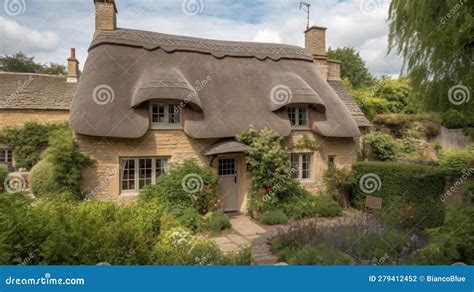 Home Architecture Design In Victorian Style With Turret Stock
