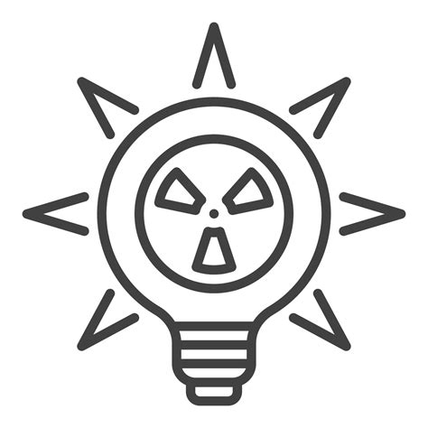 Nuclear Light Bulb Vector Radiation Icon Or Symbol In Outline Style 41485707 Vector Art At Vecteezy