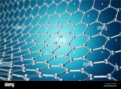 Rendering Nanotechnology Hexagonal Geometric Form Close Up Concept