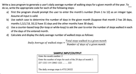 Solved Write A Java Program To Generate A Users Daily