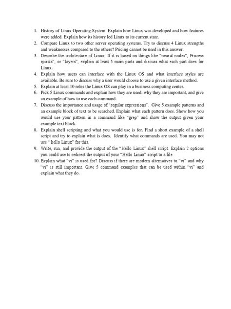 History Of Linux Operating System Pdf Linux Kernel Operating System