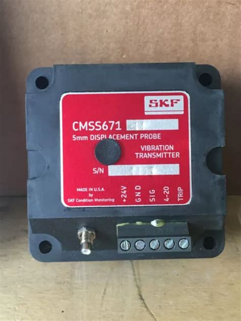 Skf 5mm Displacement Probe Vibration Transmitter Cmss671 14 18084 Skf 5mm Displacement Probe Vibration Transmitter Cmss671 14 18084