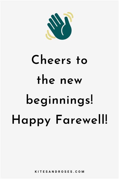 The Words Cheers To The New Beginnings Happy Farewell Written In Black
