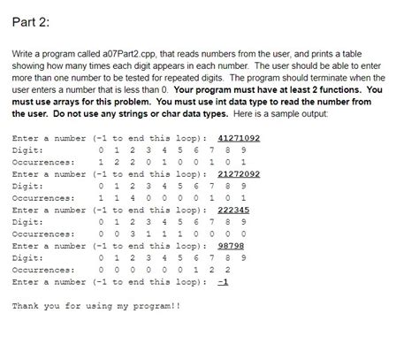 Solved Part 2 Write A Program Called A07part2cpp That