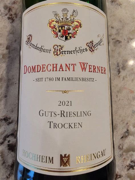 2021 Domdechant Werner Guts Riesling Trocken Germany Rheingau CellarTracker