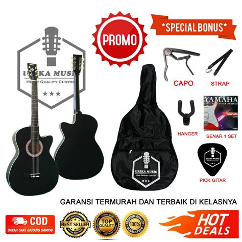 Jual Gitar Akustik Murah Untuk Pemula Warna Hitam Coklat Natural Cream