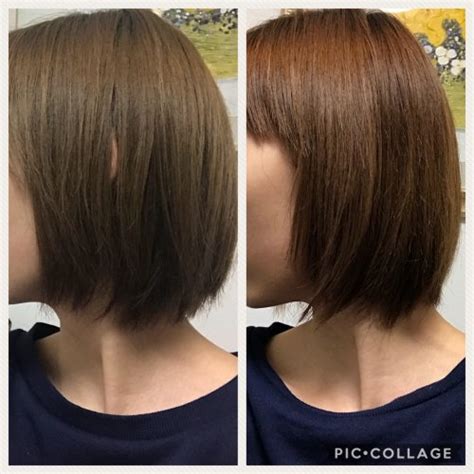 髪の毛伸びる速さですが 約1ヶ月半で左から右の長さになりました。 普 ヘアケア・ヘアアレンジ・ヘアスタイル 教えてgoo