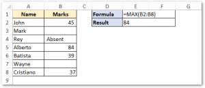 Max Function In Excel Finding Maximum Number Excel Unlocked