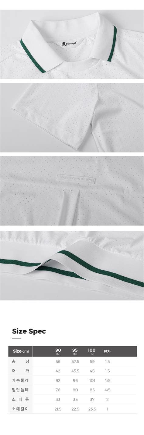 클리브랜드 골프웨어 105 추가할인 여성 변형 카라넥 타공 트리코트 반팔 골프 티셔츠cgwts32649wh