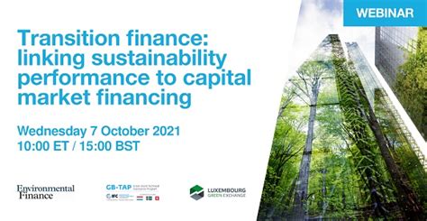 Transition Finance Linking Sustainability Performance To Capital Market Financing Apesb