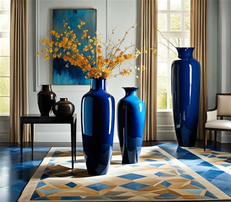 Make A Bold Decor Statement With Extra Large Blue Floor Vases Corley
