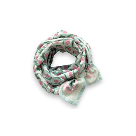 Foulard Latika Lotus Mint By Apaches Collections Grands Foulards
