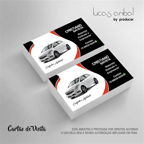Cartão de Visita Motorista Particular e Empresarial Cartão de