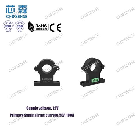 High Accuracy 50a 100a Input ± 12v Ouput Acdc Hall Effect Split Core