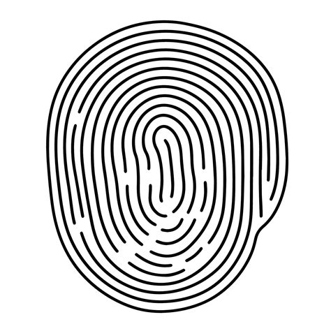 Sleek Fingerprint Outline Icon In Vector Format For Security Designs 42362232 Vector Art At