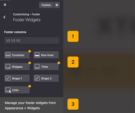 Theme Options Footer Widgets Xtra Tutorials