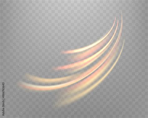 Glowing Orange Lines Neon Realistic Energy Speed Abstract Light