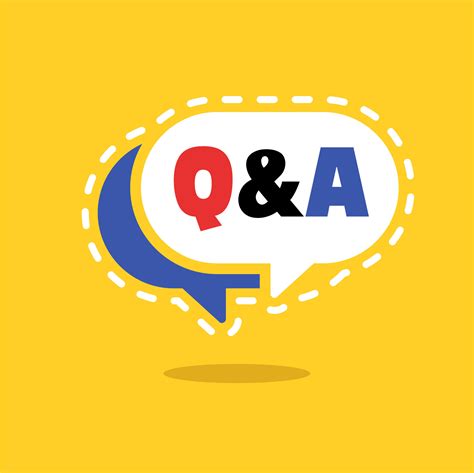 Question And Answer Info Banner Template Speech Bubble Design With Q