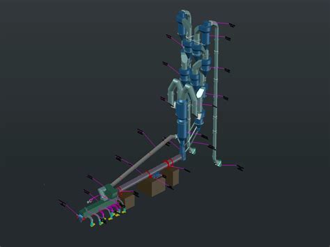 cement plant reactor 3d model in autocad cad 11 12 mb bibliocad
