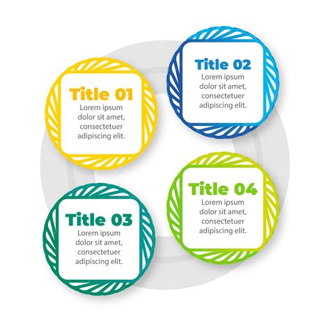 아이콘과 4가지 옵션 또는 단계 벡터 그림이 포함된 원형 템플릿 디자인을 갖춘 비즈니스 인포그래픽 얇은 선 프로세스 프리미엄 벡터