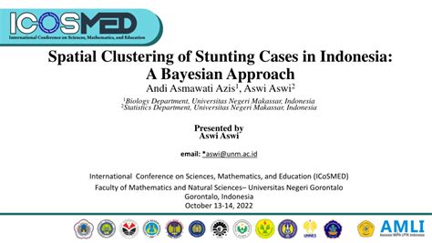 Pdf Spatial Clustering Of Stunting Cases In Indonesia A Bayesian