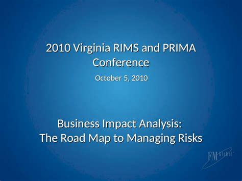 Ppt Understanding Risks In Quantifiable Terms Provides The Roadmap